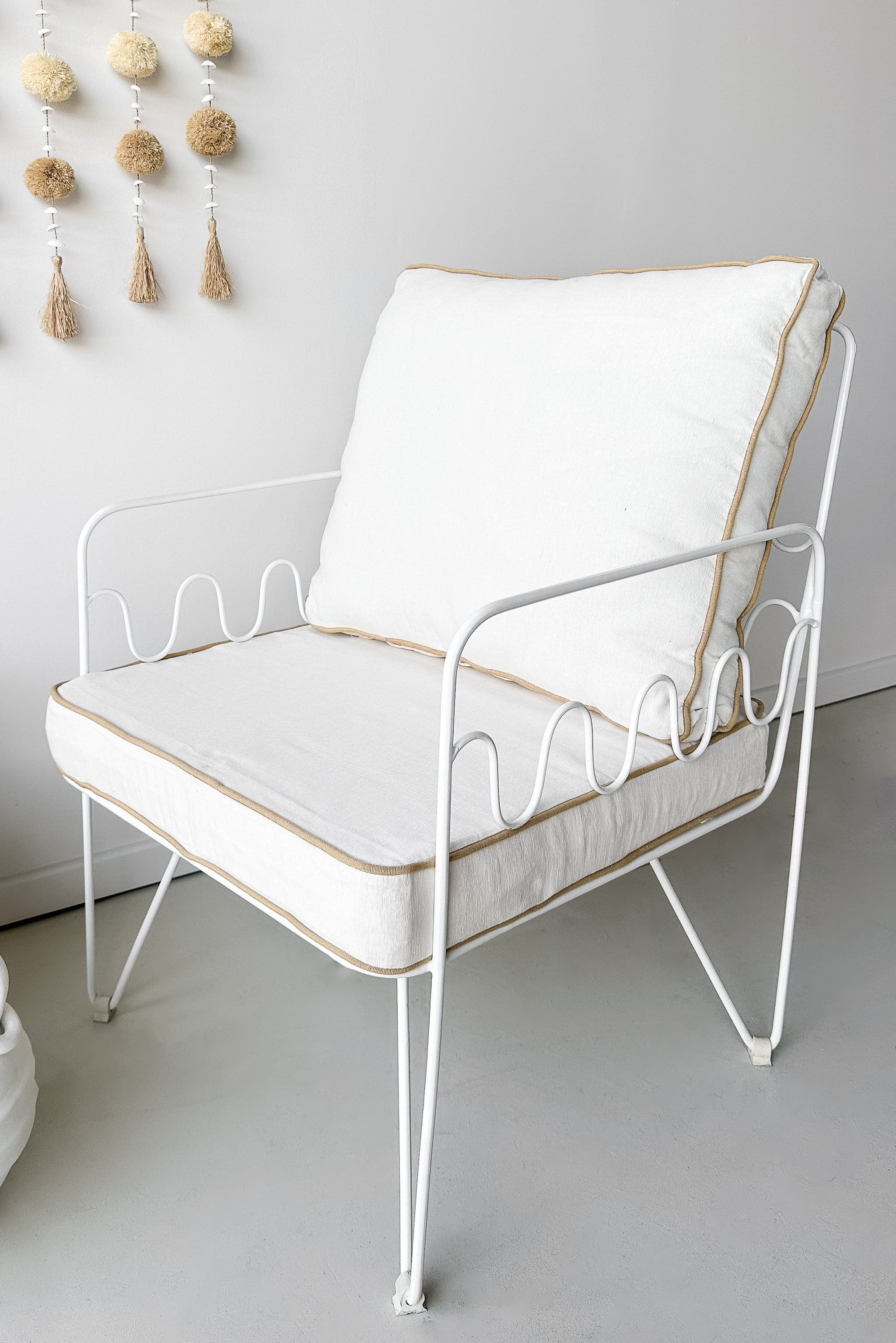 Wavy White Occasional Chair | Made to Order – Pip and Orange