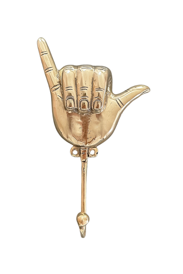 Shaka Brass Wall Hook Pip And Orange
